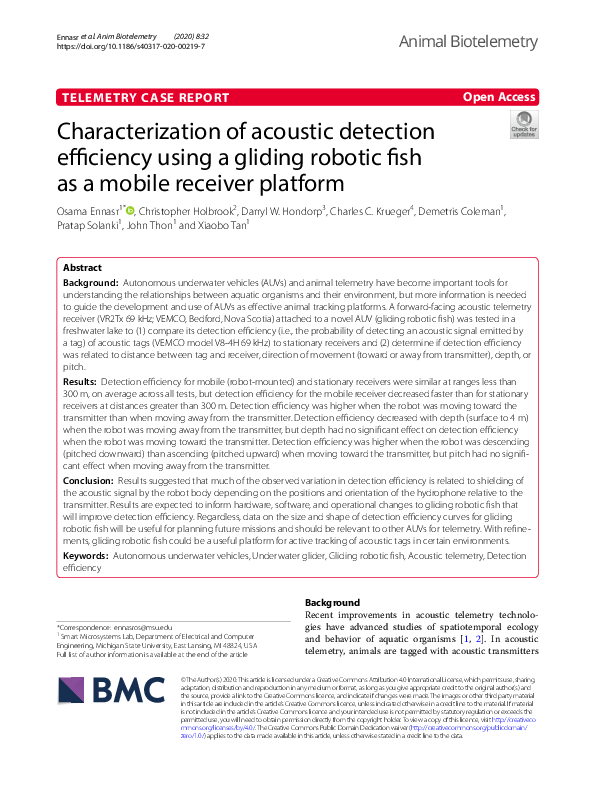 (PDF) Characterization of acoustic detection efficiency using a gliding ...