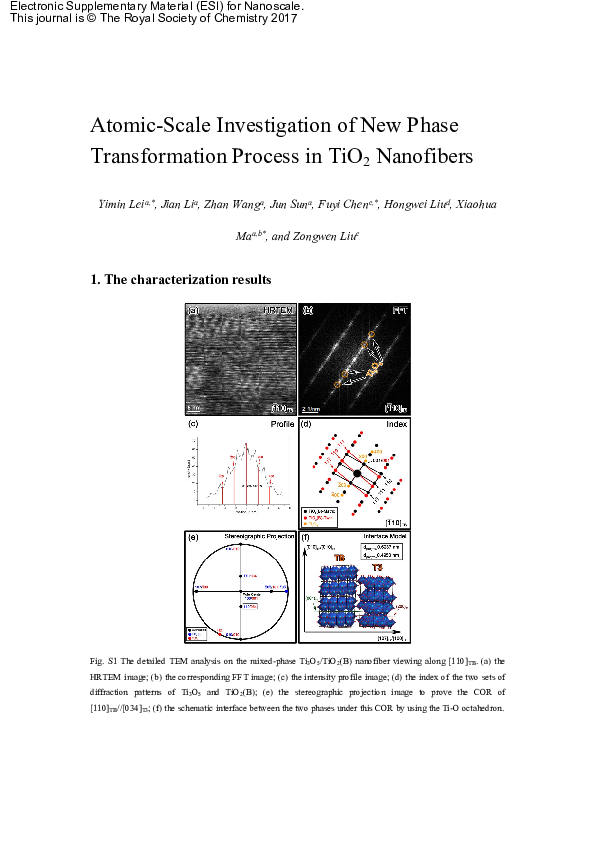 (PDF) Atomic-scale investigation of a new phase transformation process ...