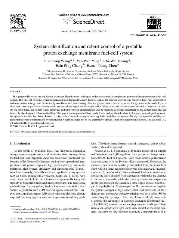 Pdf Multivariable System Identification And Robust Control Of A