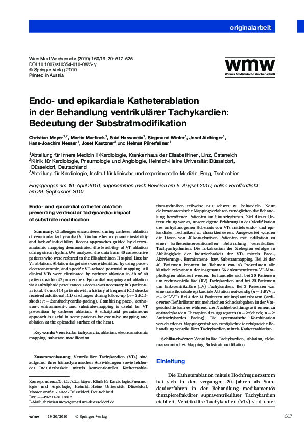 (PDF) Endo- und epikardiale Katheterablation in der Behandlung ...