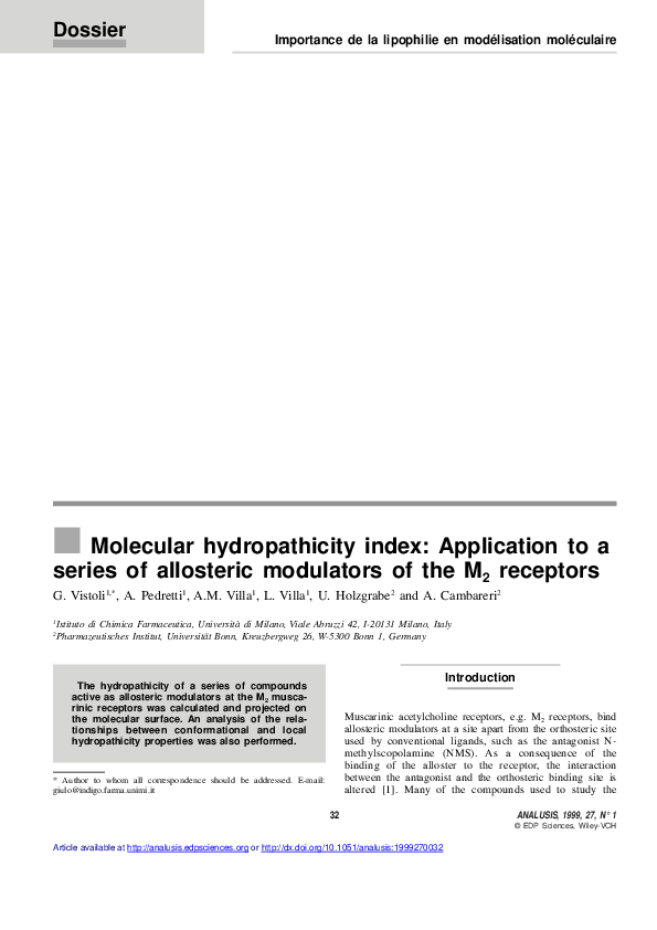 (PDF) Molecular hydropathicity index: Application to a series of ...