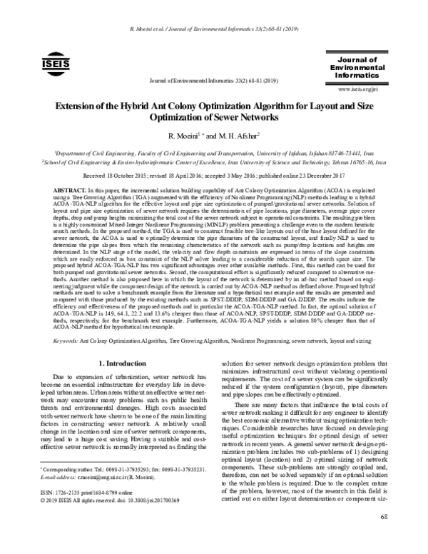 (PDF) Extension of the Hybrid Ant Colony Optimization Algorithm for Layout and Size Optimization ...