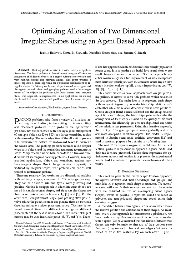 (PDF) Optimizing Allocation of Two Dimensional Irregular Shapes using ...