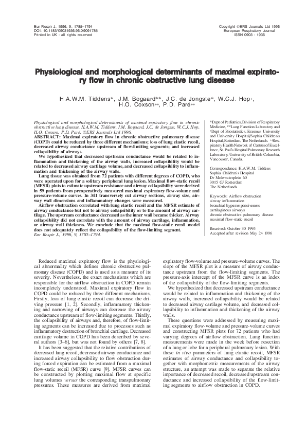 (PDF) Physiological and morphological determinants of maximal ...