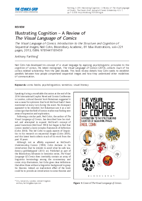 (PDF) Illustrating Cognition – A Review of The Visual Language of Comics