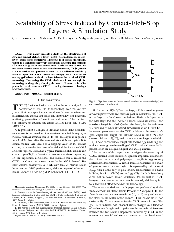 (PDF) Scalability of Stress Induced by Contact-Etch-Stop Layers: A ...