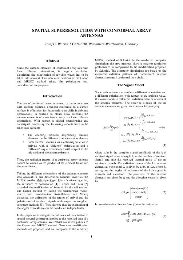 (PDF) Superresolution with conformal broadband antenna arrays | Josef Worms - Academia.edu