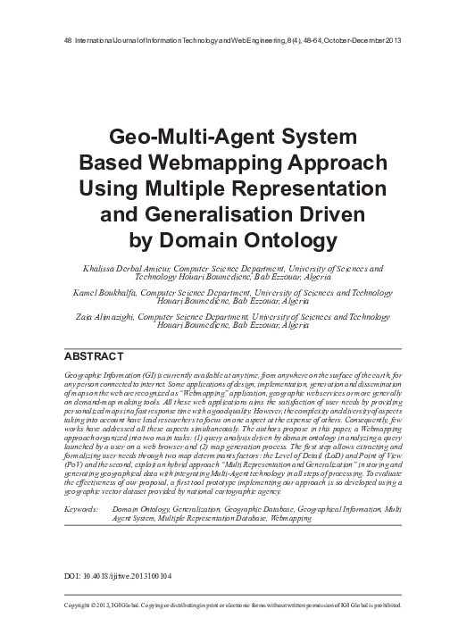 (PDF) Geo-Multi-Agent System Based Webmapping Approach Using Multiple Representation and ...