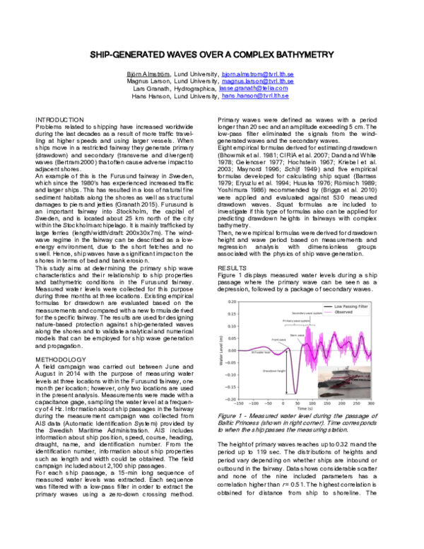 (PDF) Ship-Generated Waves Over a Complex Bathymetry