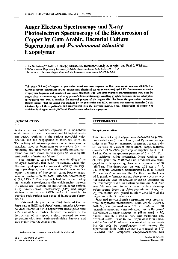 (PDF) Auger electron spectroscopy and x-ray photoelectron spectroscopy ...