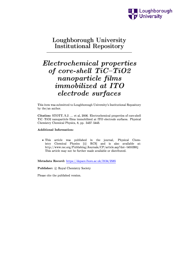 (PDF) Electrochemical properties of core-shell TiC?TiO2 nanoparticle ...