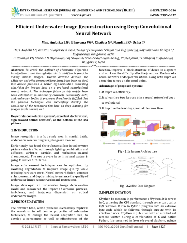 (PDF) IRJET- Efficient Underwater Image Reconstruction using Deep ...