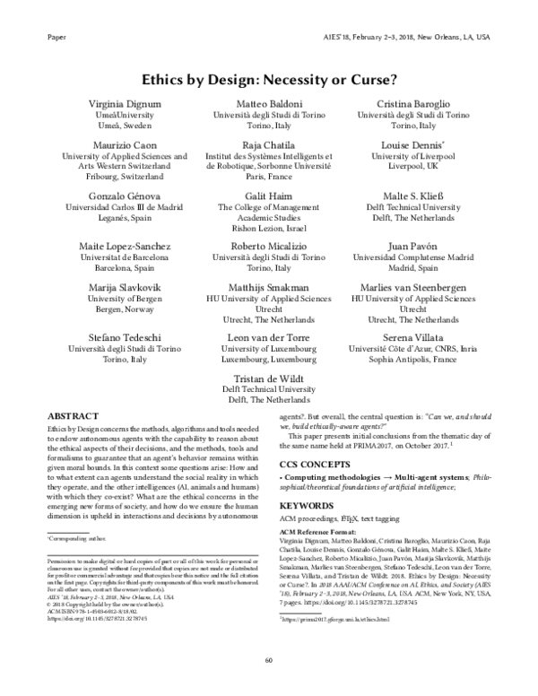 (PDF) Ethics by Design