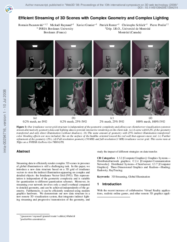 (PDF) Efficient streaming of 3D scenes with complex geometry and ...