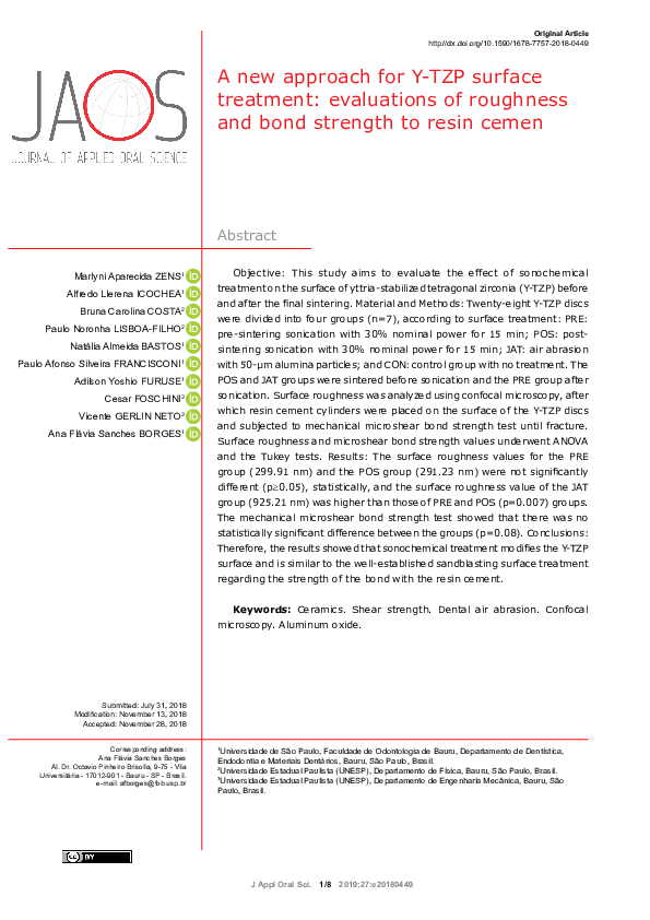 (PDF) A new approach for Y-TZP surface treatment: evaluations of ...