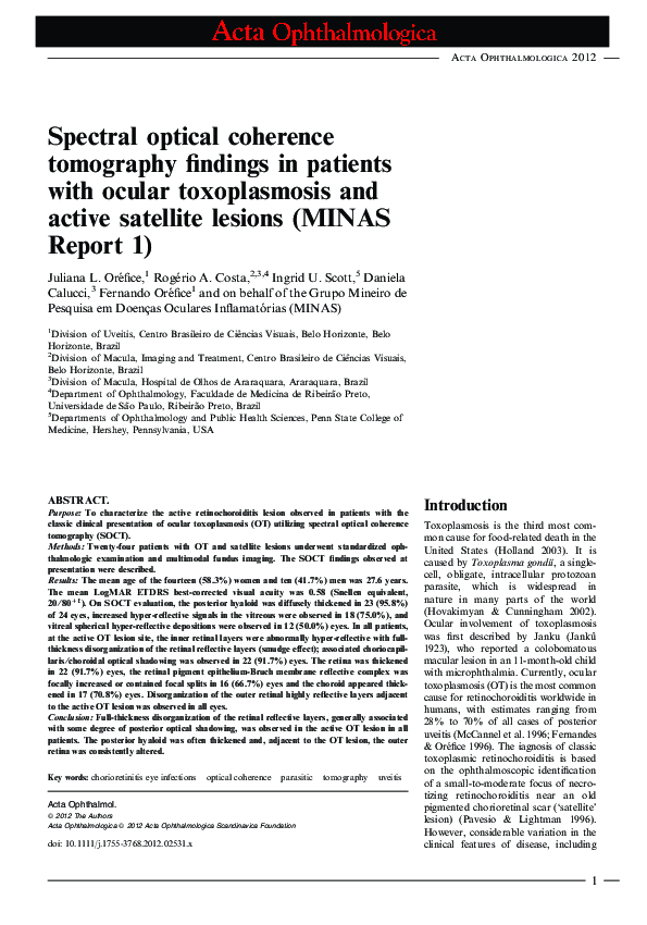 (PDF) Spectral optical coherence tomography findings in patients with ...
