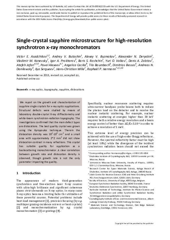 (PDF) Single-crystal sapphire microstructure for high-resolution ...