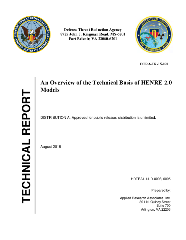 An Overview of the Technical Basis of HENRE 2.0 Models
