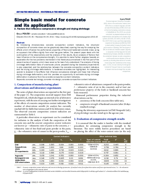 (PDF) Simple basic model for concrete and its application Part 3 ...