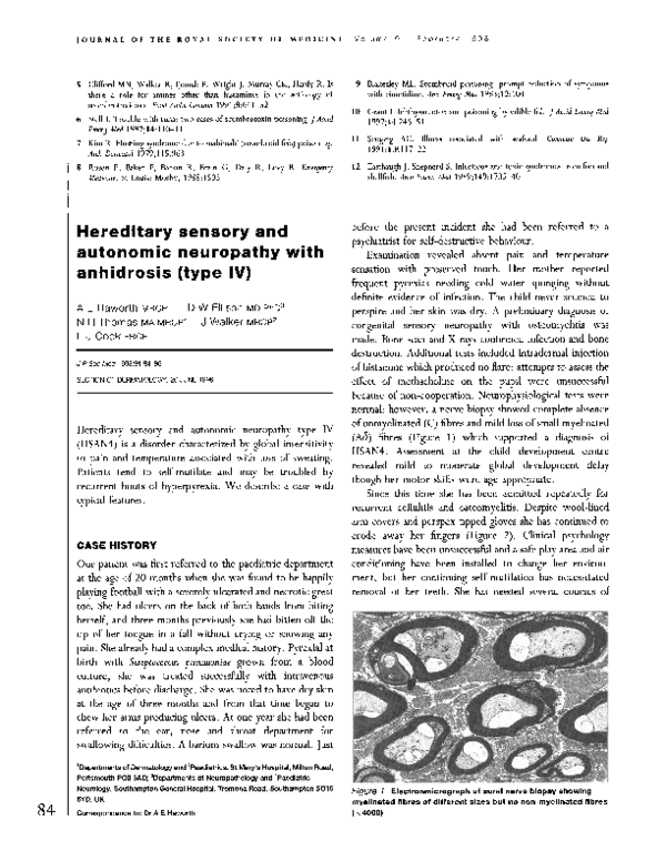 (PDF) Hereditary sensory and autonomic neuropathy with ataxia and late ...