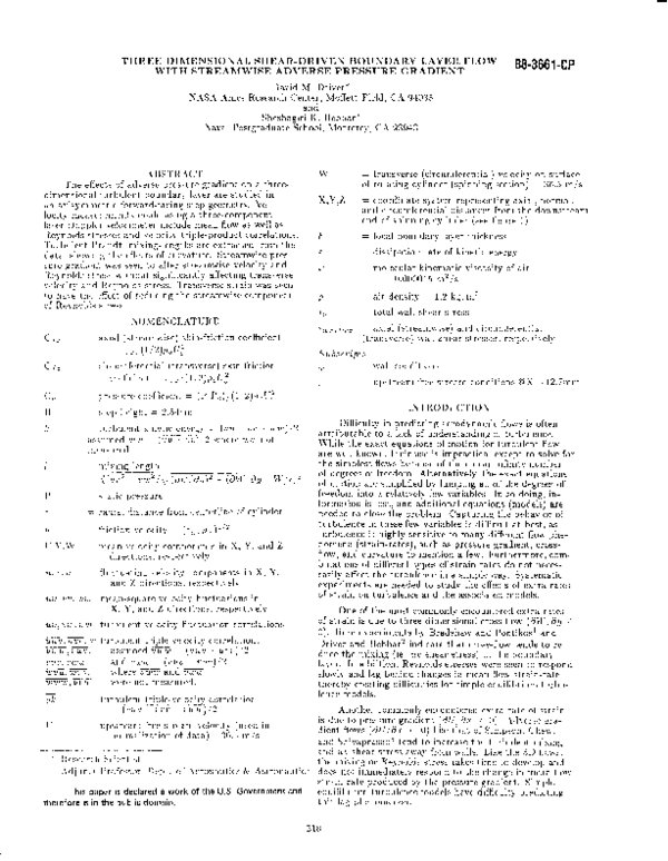 (PDF) Three-dimensional shear-driven boundary-layer flow with streamwise adverse pressure gradient