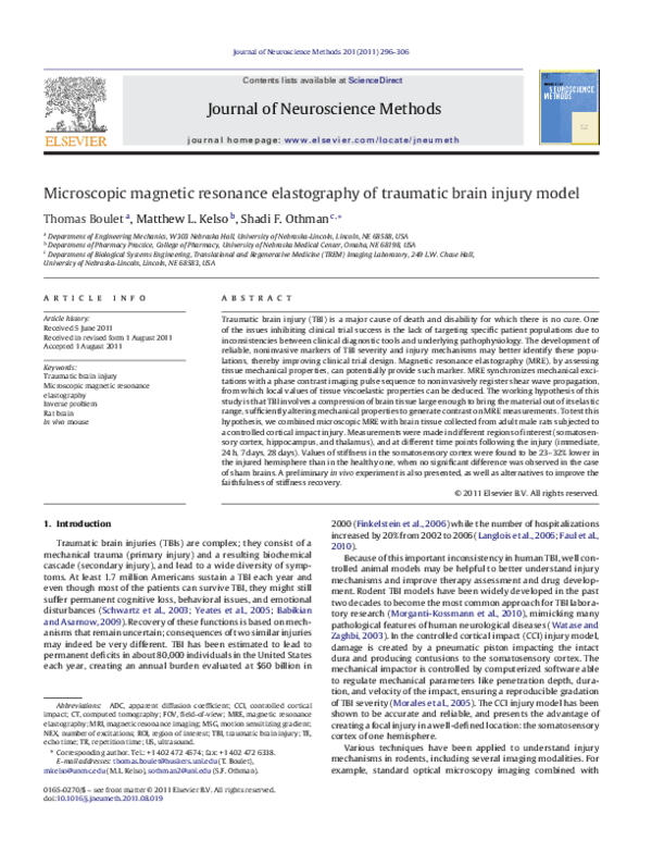(PDF) Microscopic magnetic resonance elastography of traumatic brain ...