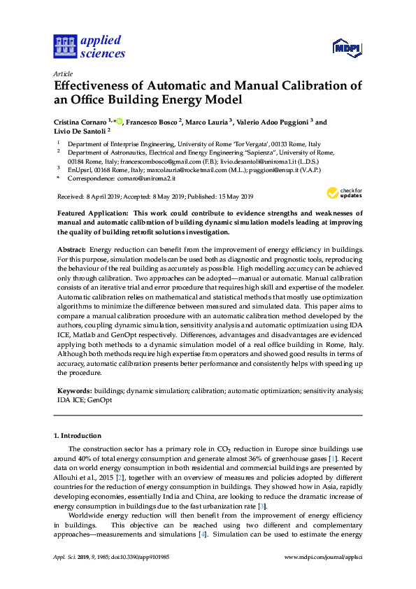 (PDF) Effectiveness of Automatic and Manual Calibration of an Office ...