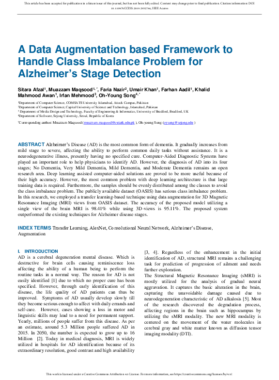 Pdf A Data Augmentation Based Framework To Handle Class Imbalance
