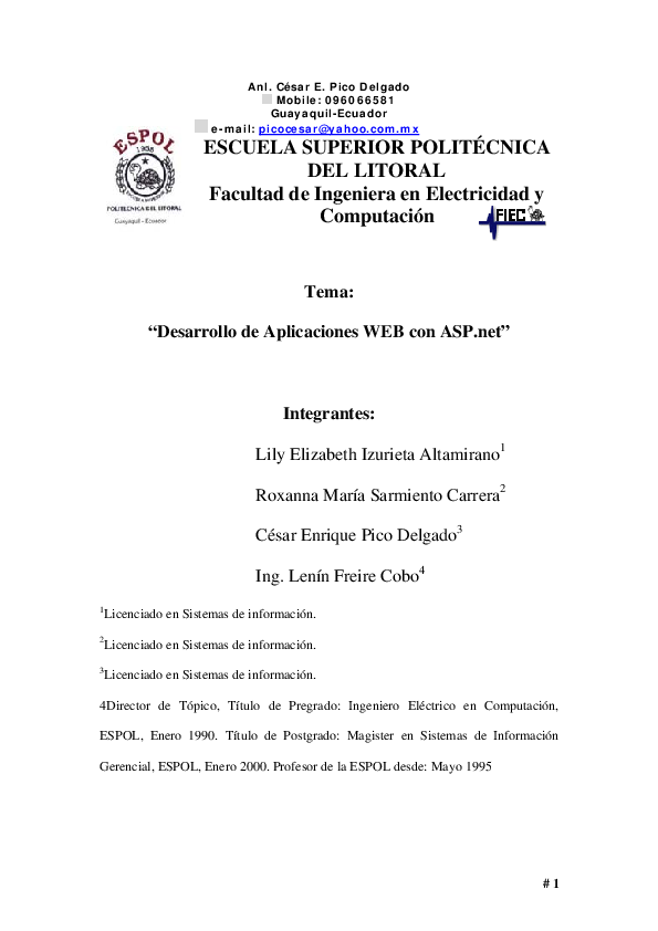 (PDF) Desarrollo De Aplicaciones Web Con Asp. Net (PDF) Desarrollo De Aplicaciones Web Con Asp. Net