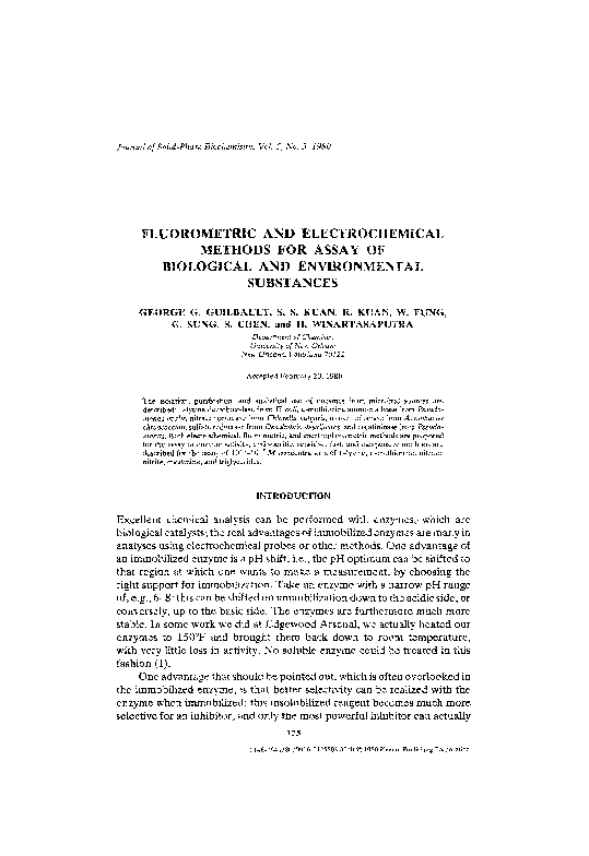 (PDF) Fluorometric and electrochemical methods for assay of biological ...