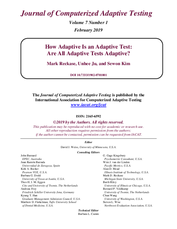 How Adaptive Is an Adaptive Test: Are All Adaptive Tests Adaptive?