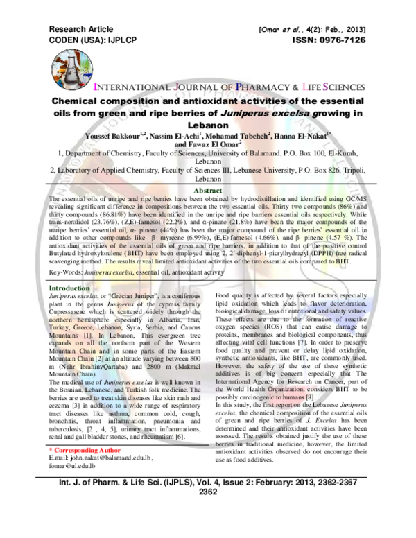 (PDF) Chemical composition and antioxidant activity of tronchuda ...