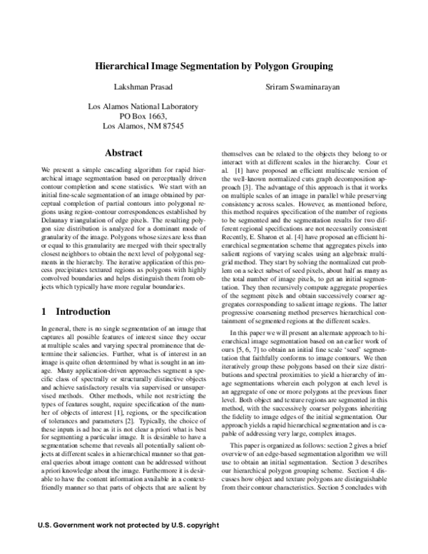 (PDF) Hierarchical image segmentation by polygon grouping