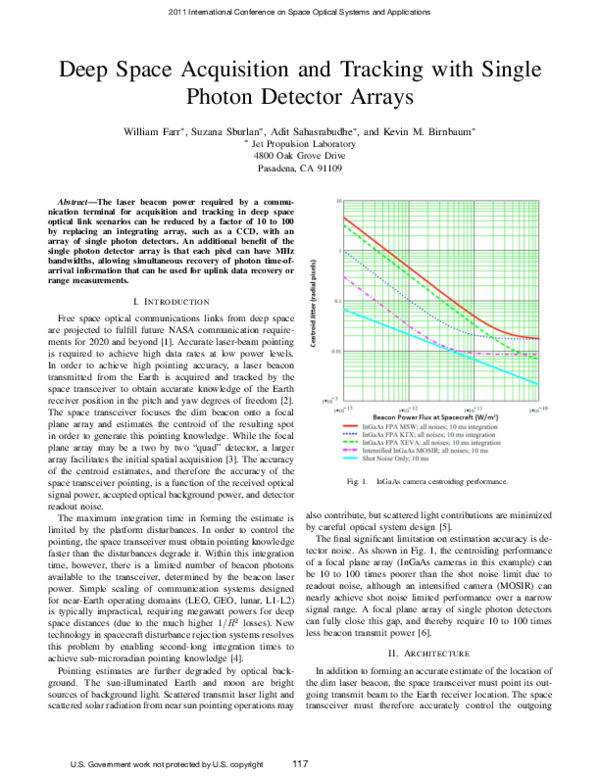 (PDF) Deep space acquisition and tracking with single photon detector ...