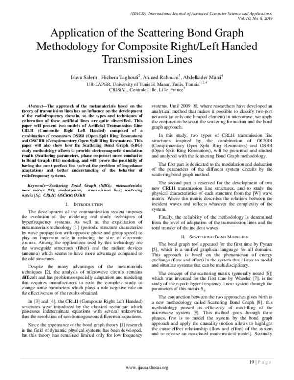 (PDF) Application of the Scattering Bond Graph Methodology for ...