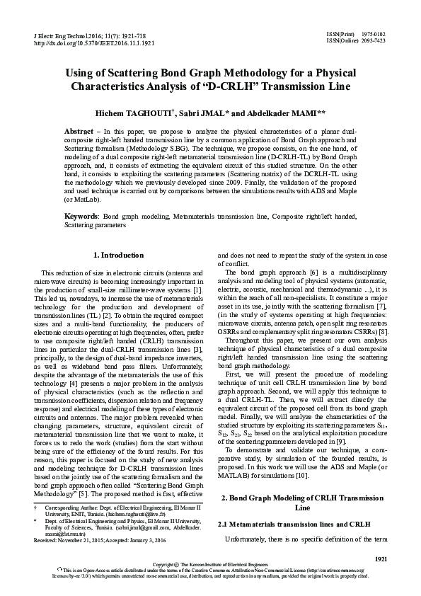 (PDF) Using of Scattering Bond Graph Methodology for a Physical ...