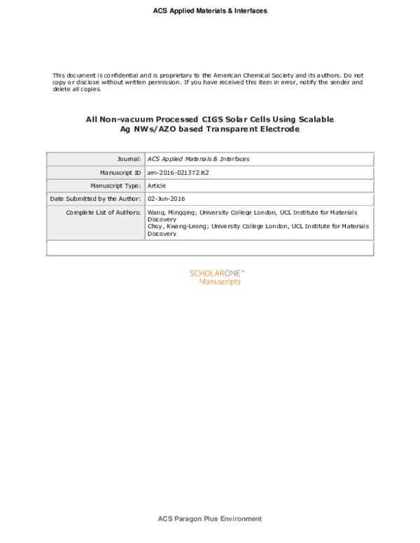 (PDF) All-Nonvacuum-Processed CIGS Solar Cells Using Scalable Ag NWs ...
