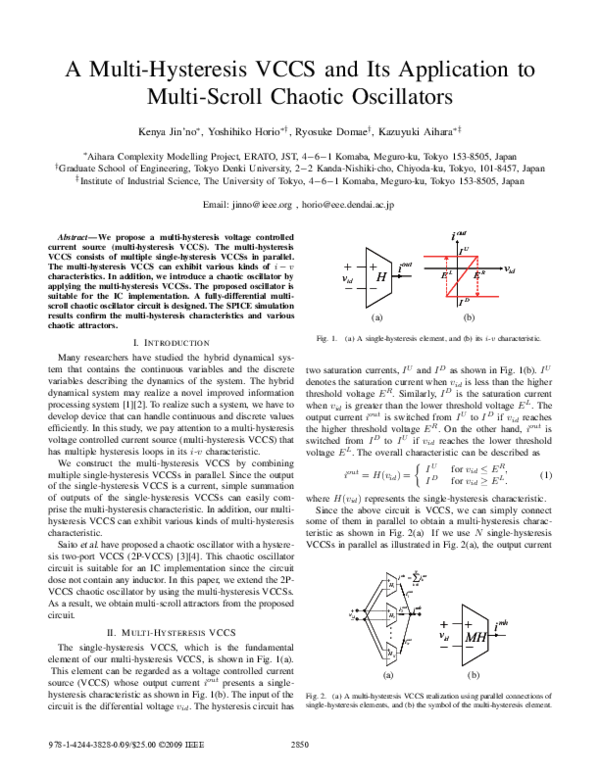 (PDF) A multi-hysteresis VCCS and its application to multi-scroll chaotic oscillators | Kenya ...