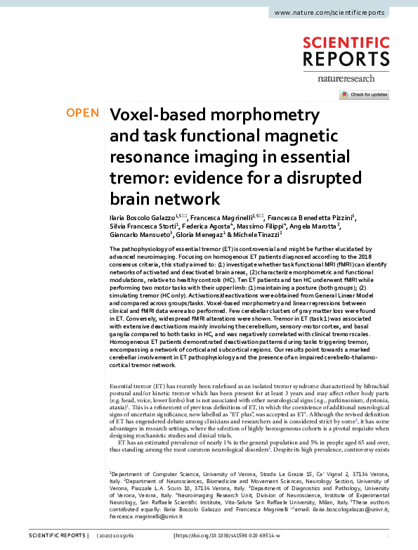 Pdf Voxel Based Morphometry And Task Functional Magnetic Resonance