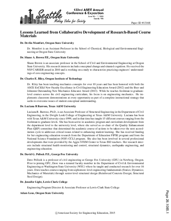 (PDF) Lessons Learned from Collaborative Development of Research-based ...