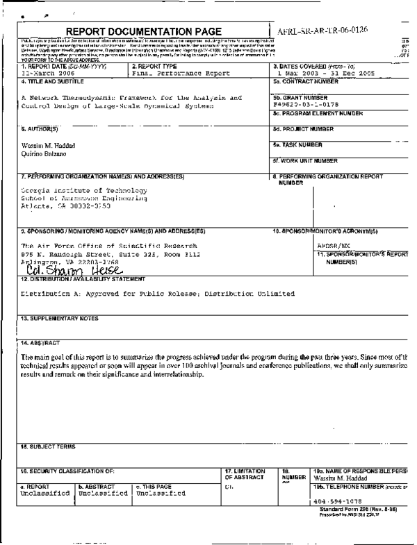 Pdf A Network Thermodynamic Framework For The Analysis And Control Design Of Large Scale