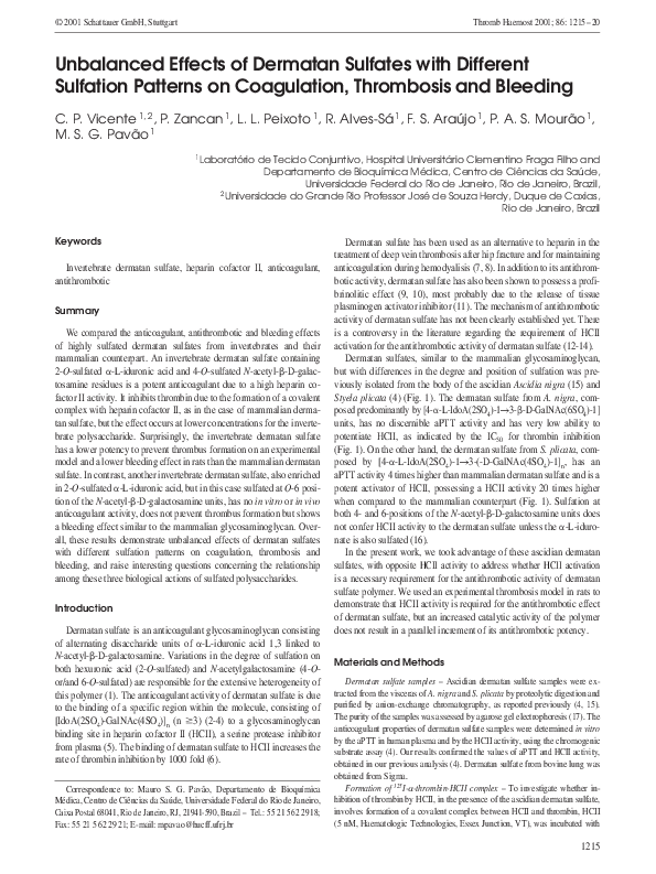 (PDF) Unbalanced effects of dermatan sulfates with different sulfation ...