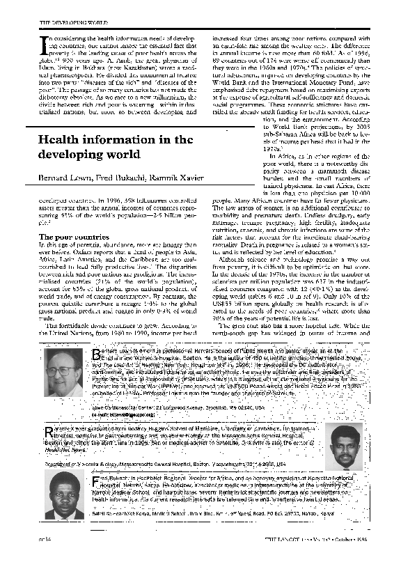 (PDF) Health information in the developing world