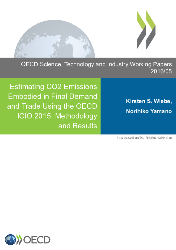 (PDF) Estimating CO2 Emissions Embodied in Final Demand and Trade Using ...