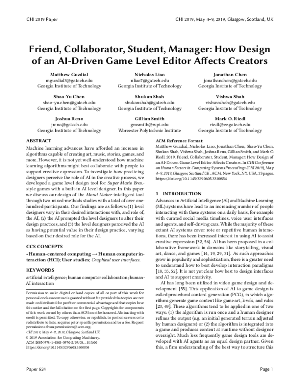 (PDF) Friend, Collaborator, Student, Manager