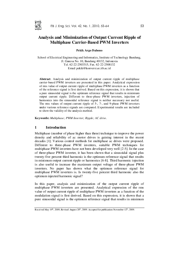 Pdf Analysis And Minimization Of Output Current Ripple Of Multiphase