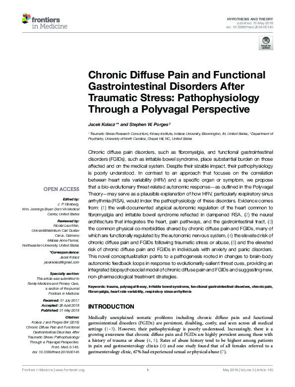 (PDF) Chronic Diffuse Pain and Functional Gastrointestinal Disorders ...