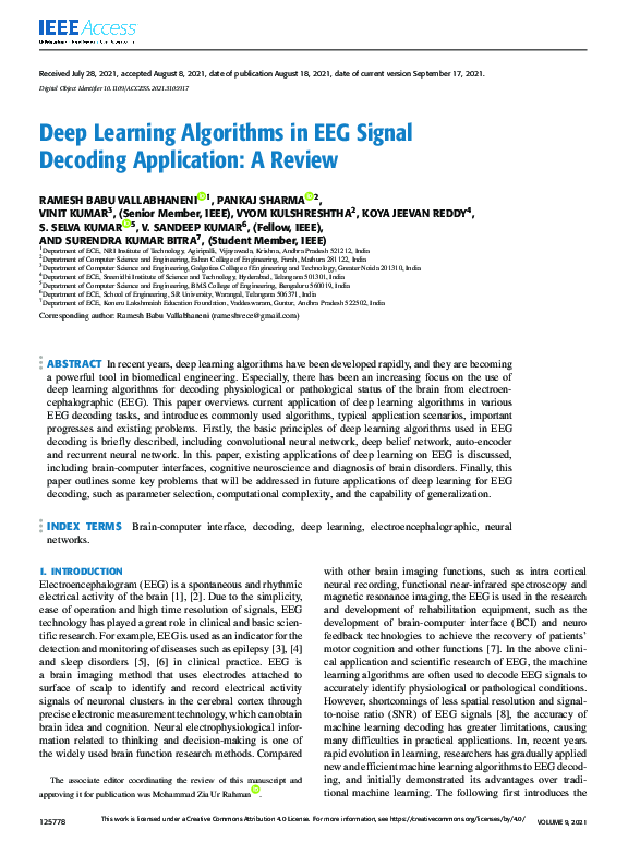 (PDF) Deep Learning Algorithms in EEG Signal Decoding Application: A Review