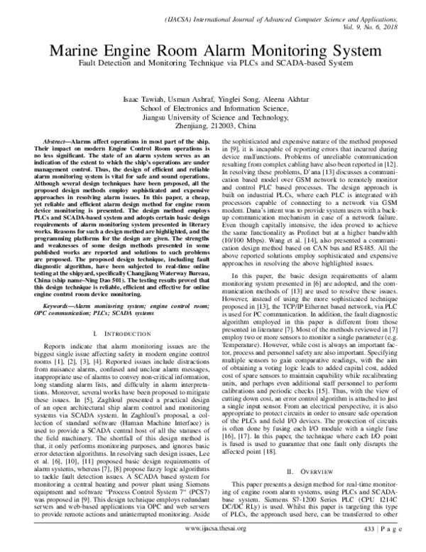 (PDF) Marine Engine Room Alarm Monitoring System