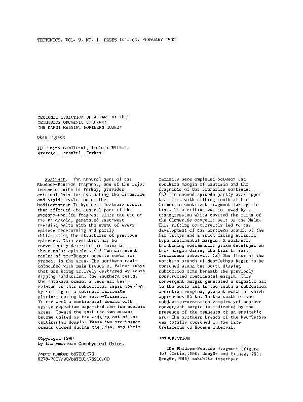 (PDF) Tectonic evolution of a part of the Tethyside orogenic collage ...